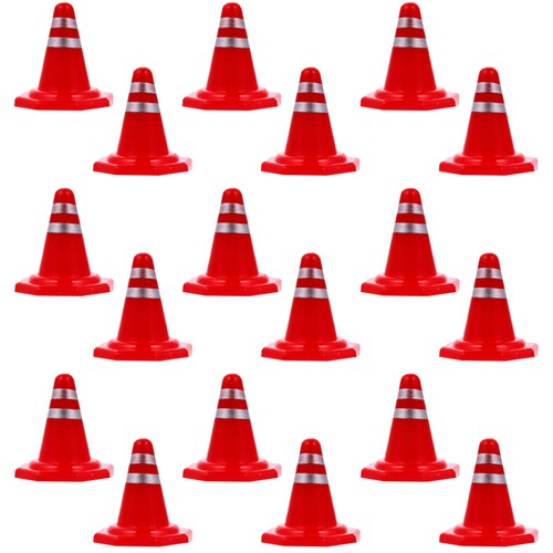 100 pcs Traffic Roadblocks Simulation Sand Table Props DIY Road Cone ...