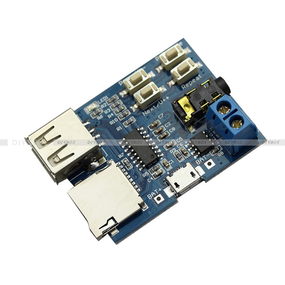 MP3 Decoder Board USB/TF/ Reader IR Remote Bluetooth/FM Car Audio Board ...