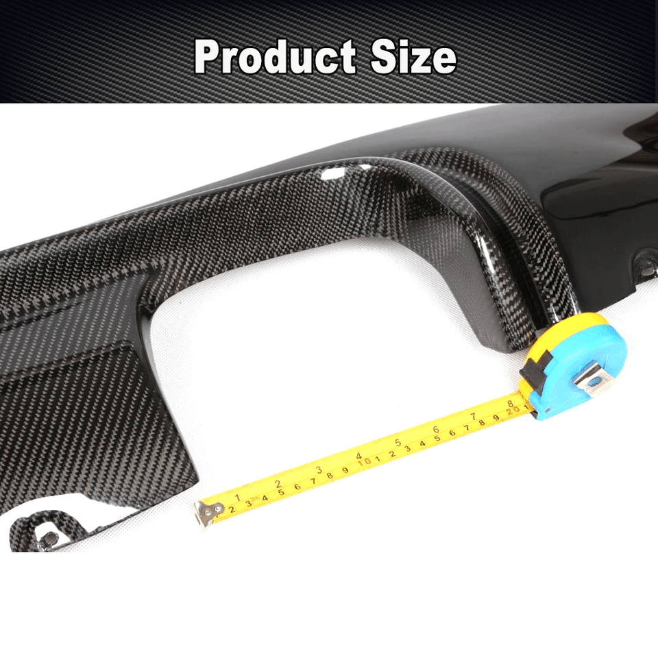 For BMW 3 Series E46 M3 2001-2007 Carbon Fiber Rear Bumper Diffuser ...