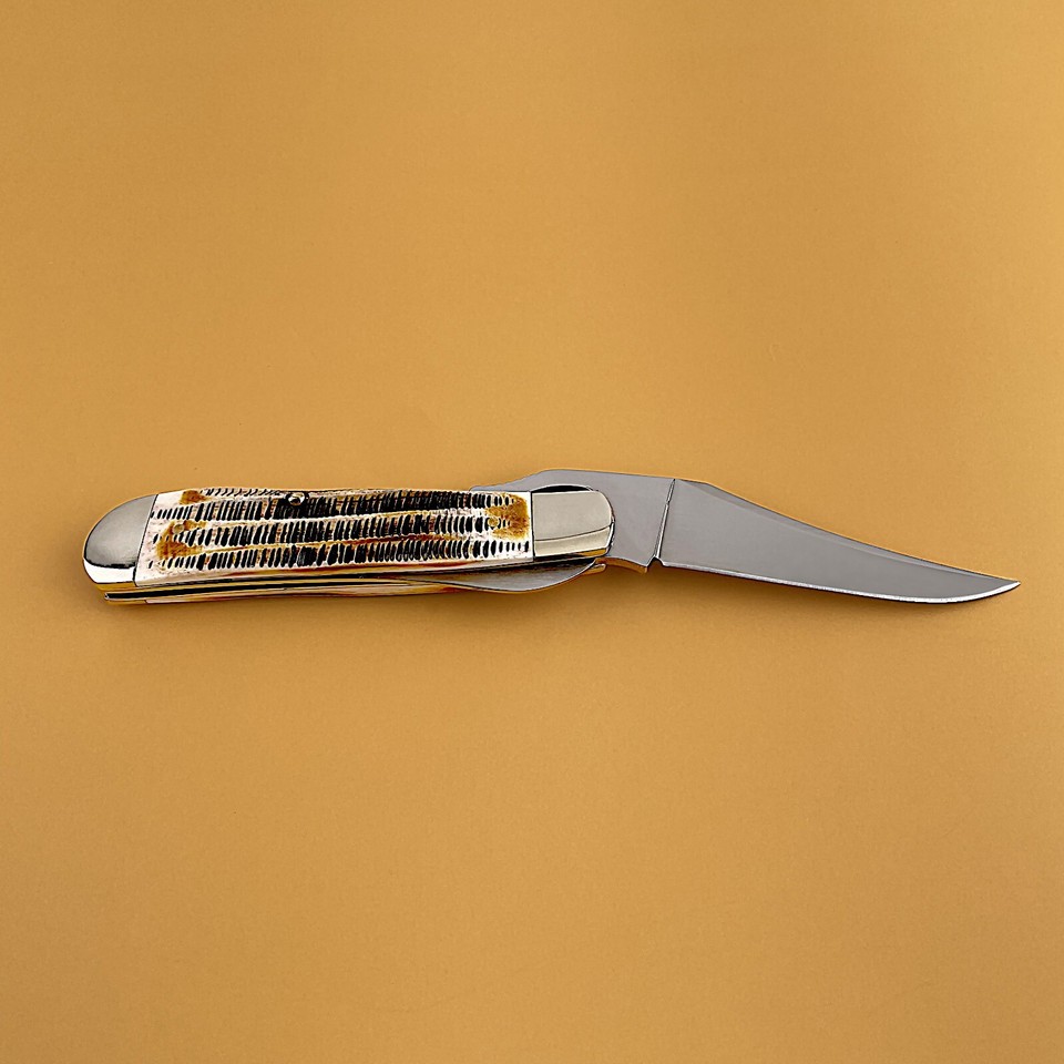 Case XX Knife 6.5 Bone Stag Handle Stainless RussLock 65303 Pocket ...