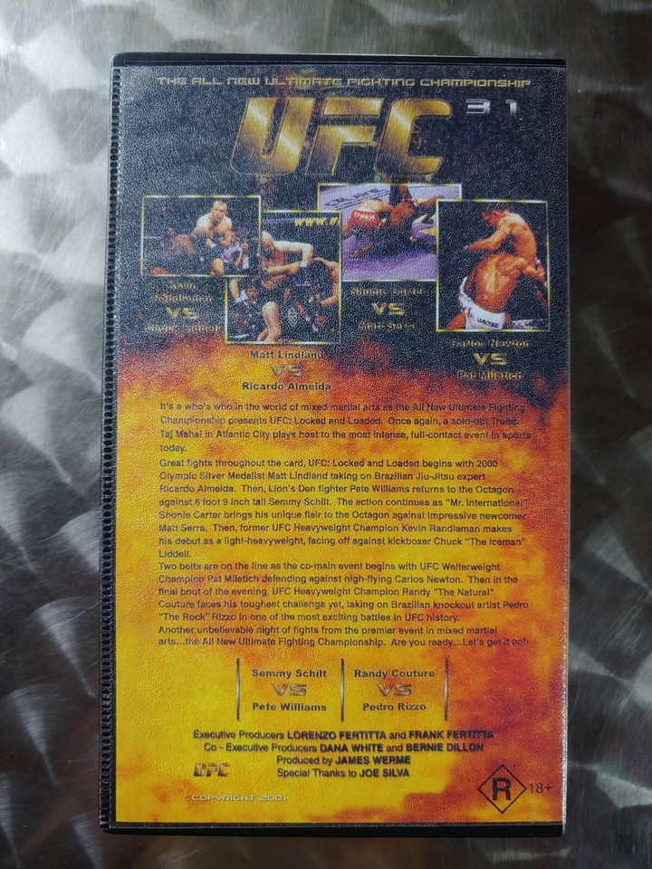 Ultimate Fighting Championship UFC #31 Locked And Loaded - VHS Video ...