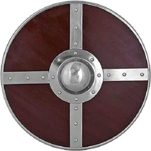 Medieval Collectible Battle Ready Wooden Handmade Brown Shield ...