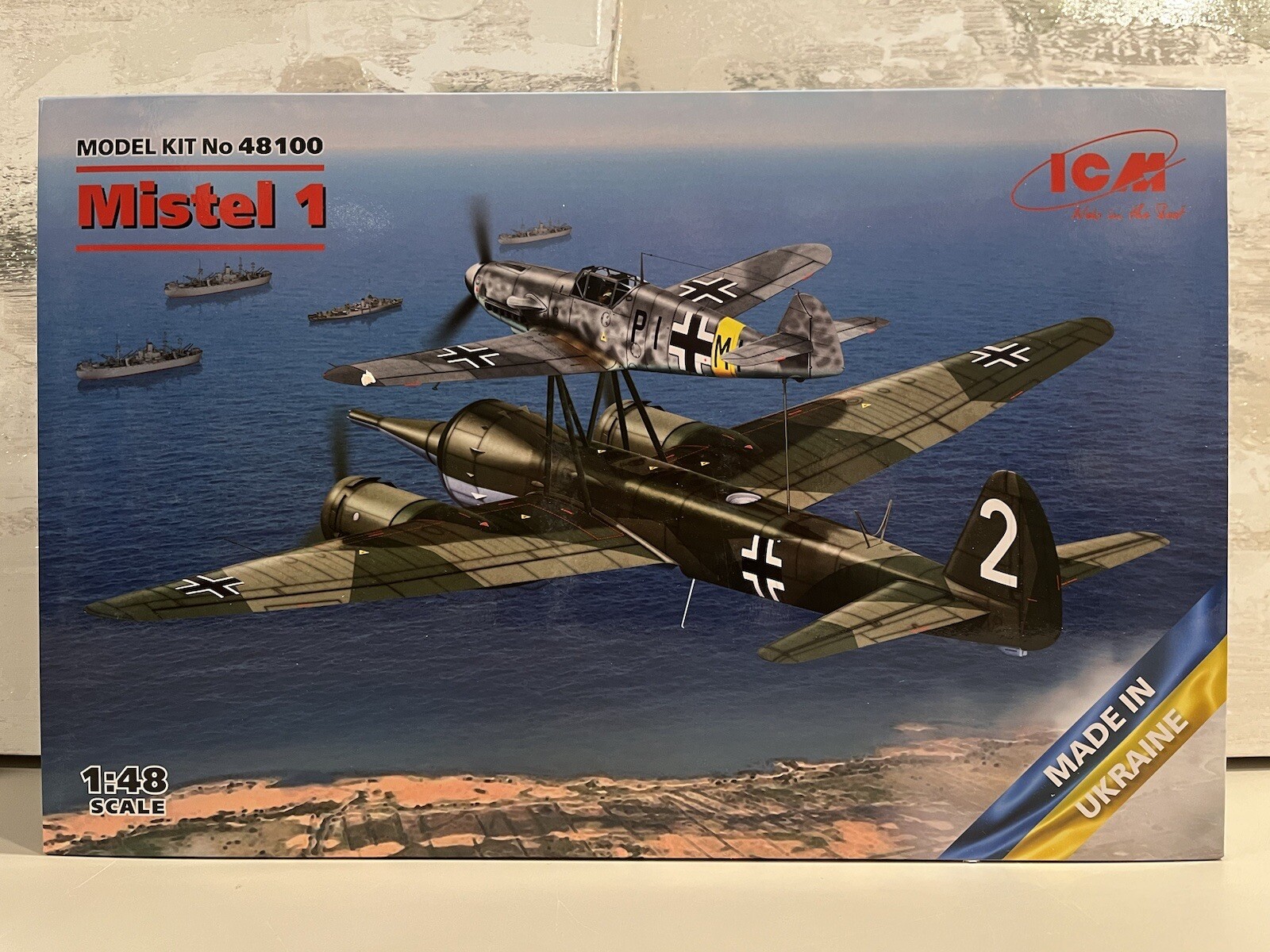 ICM 48100 1/48 Mistel 1 Plastic Model Kit - New Kit with ICM Paint Set ...