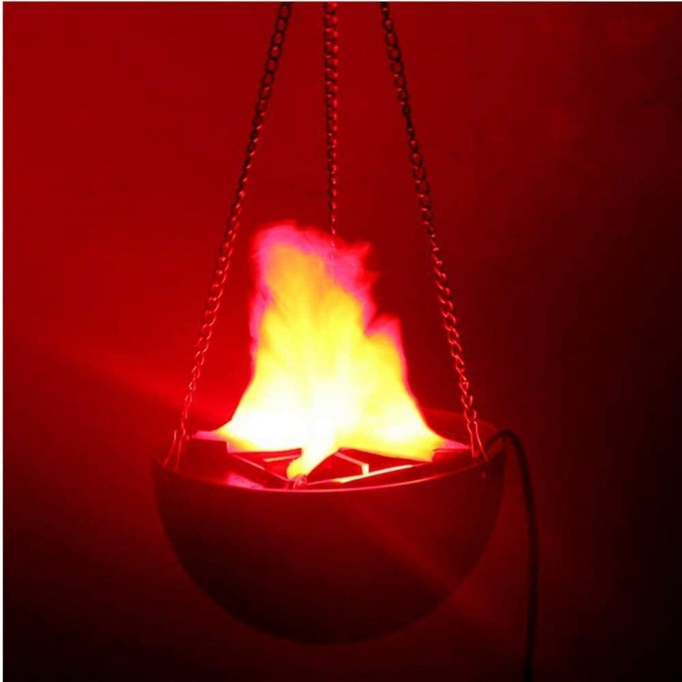 Hanging Flame Light Great Halloween Decoration Lamp LED Fake Fire Light ...