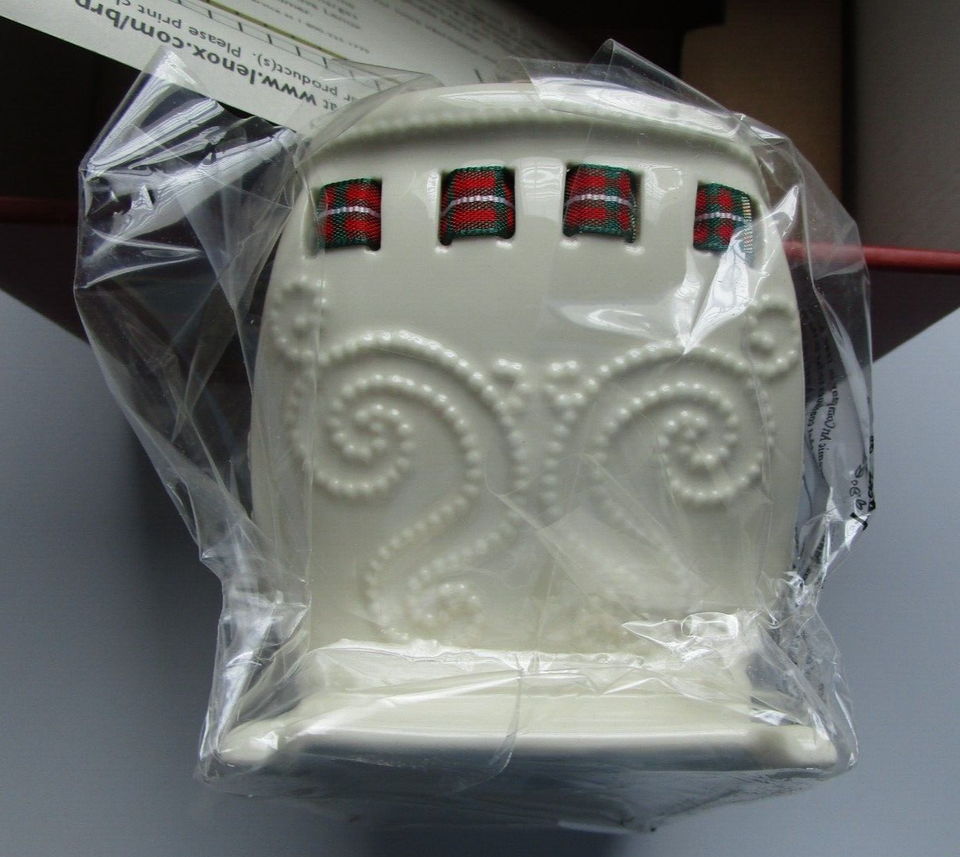 NEW Lenox Christmas Giftables Sleigh Candy Dish Decorative Ivory Gold w ...