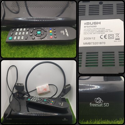 Bush BFSAT02SD Freesat Satellite Receiver Box + Scart + TV Remote ...