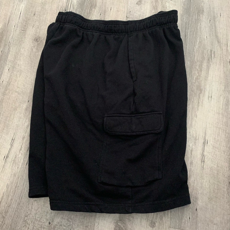 Xersion Sweat Cargo Shorts Mens Big Tall Size 2XLT Black Pull-On Quick ...