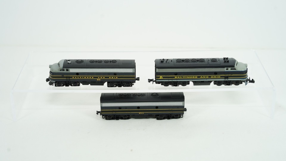 Bachmann N Scale Baltimore & Ohio B&O EMD F7 AAB Diesel Engine Set B57 ...