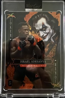 2025 Wild Card Jokers Wild Israel Adesanya (Middle Weight) 1/1 Orange ...