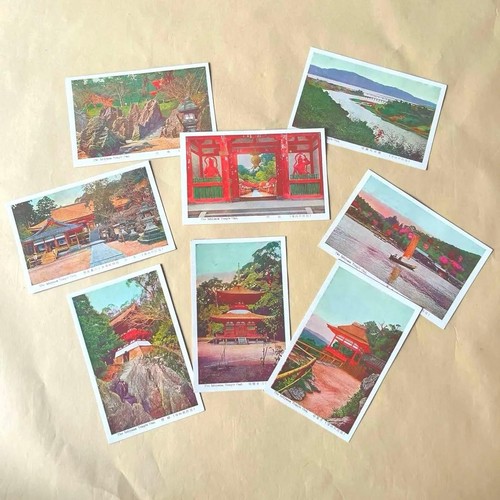 Handcolored Postcards Set of 8 Used Kyoto Japan Vintage Collectible SS6 ...