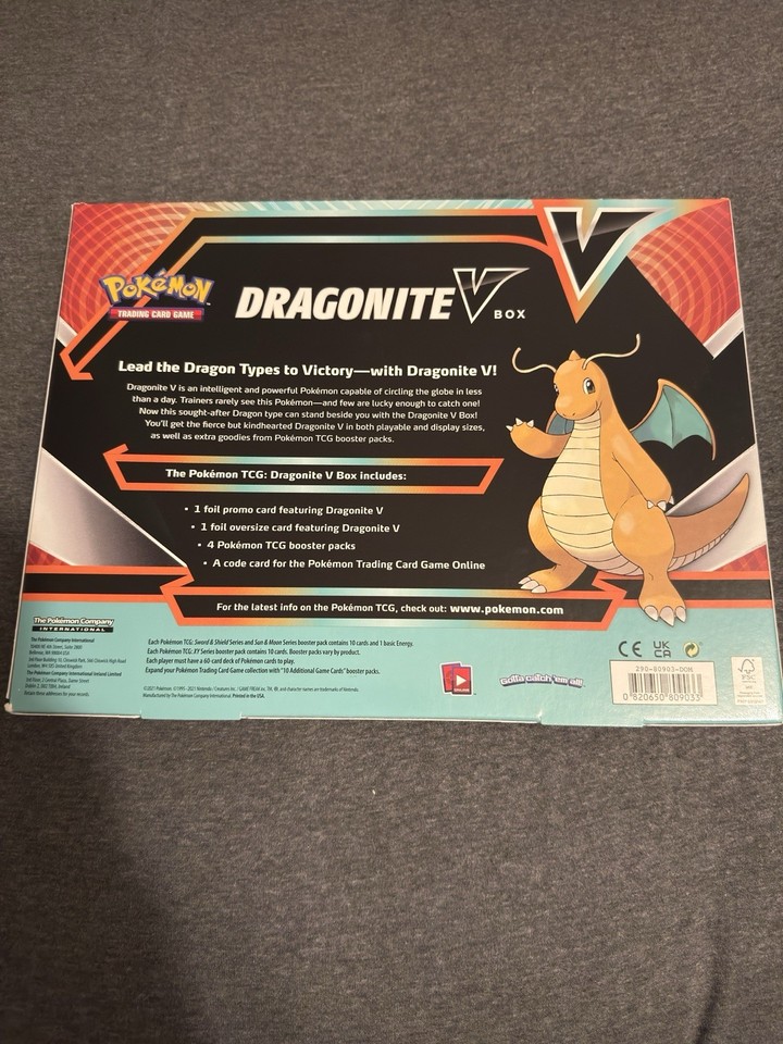 Pokémon TCG Dragonite v Sealed Box/ Pikachu V Sealed Box (set Of 2) | eBay