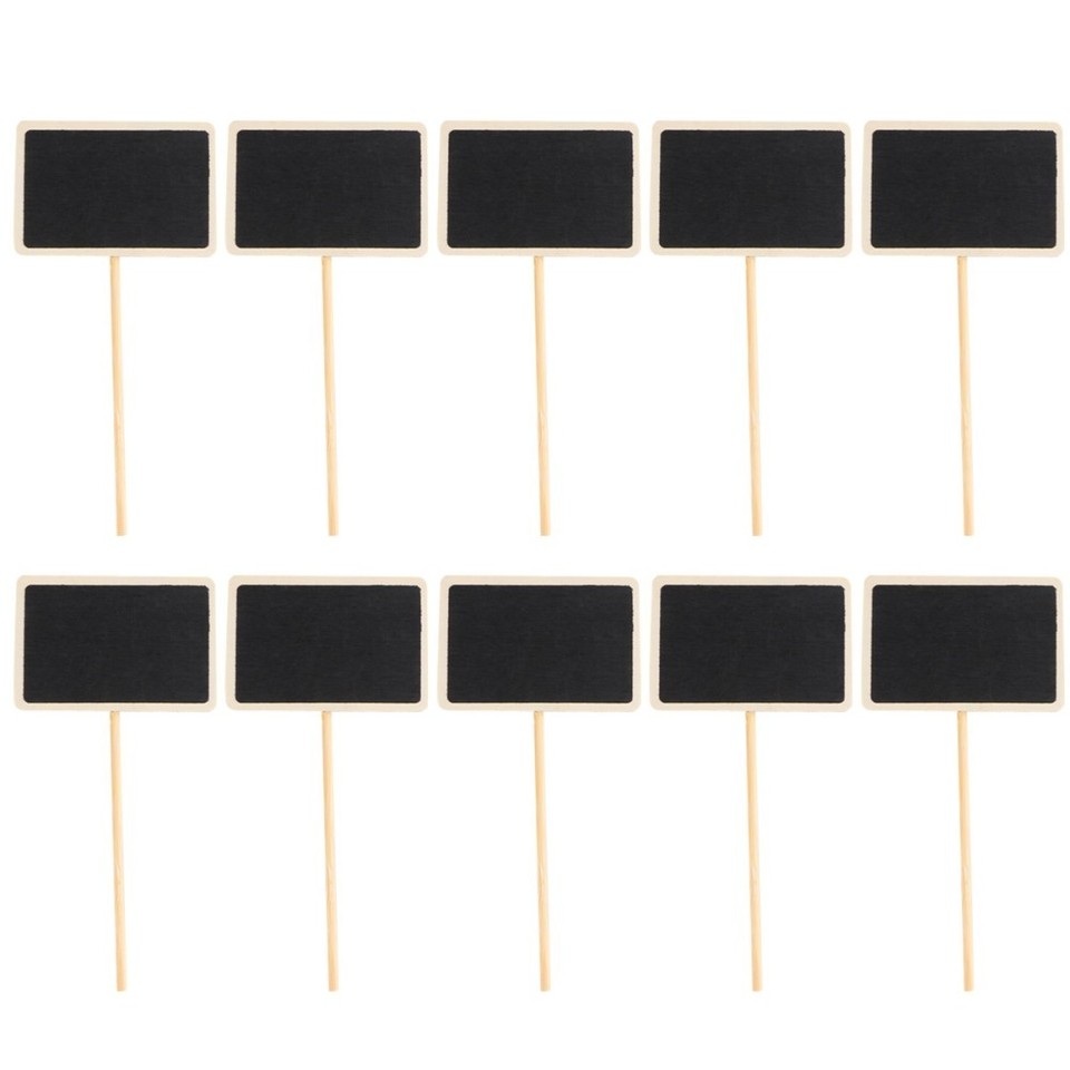 20 Pcs Wooden Mini Chalkboard Signs Garden Flower Labels Black Board ...