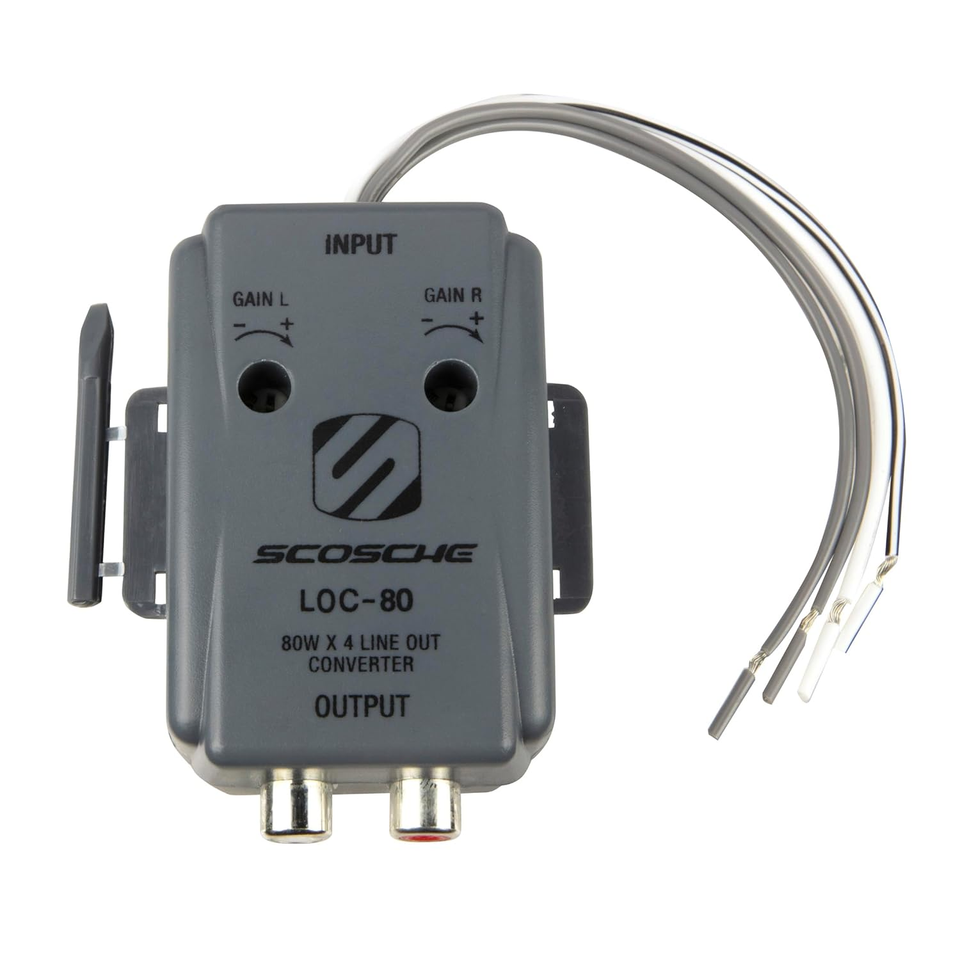 Scosche LOC80 Line Output Converter - 2 Channel High/Low RCA Converter ...