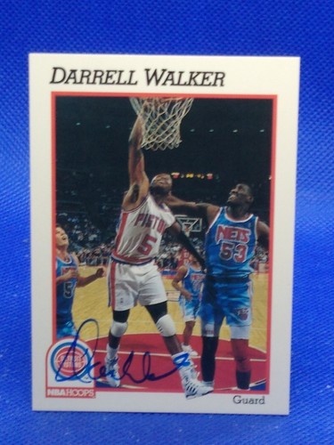 AUTOGRAPH Darrell Walker 1991-92 NBA Hoops #363 AUTO | eBay