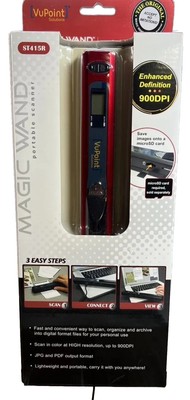 VuPoint Solutions Magic Wand Portable Handheld Scanner ST415R Red NEW ...