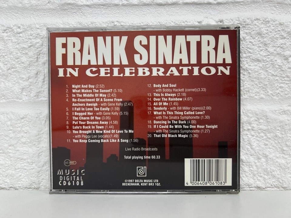 Frank Sinatra CD Collection Album In Celebration Genre Jazz Blues Pop ...