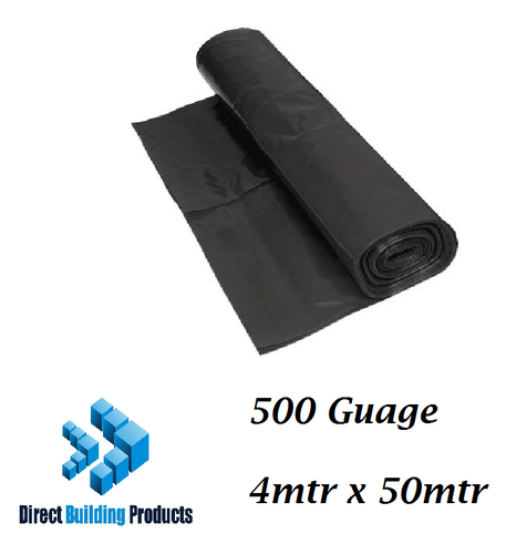 4mtr X 50mtr 500G Black Heavy Duty Polythene Plastic Building Rubble ...