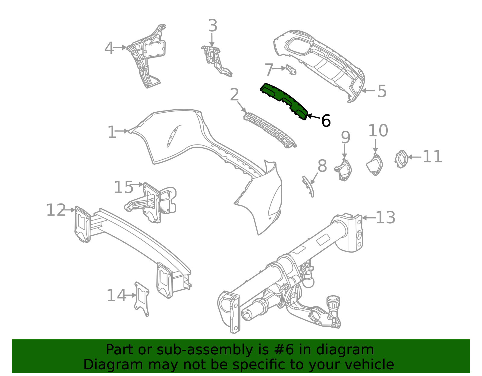 2020 MERCEDES Gle350 Rear Bumper Lower Chrome Trim OEM 1678857500 for ...