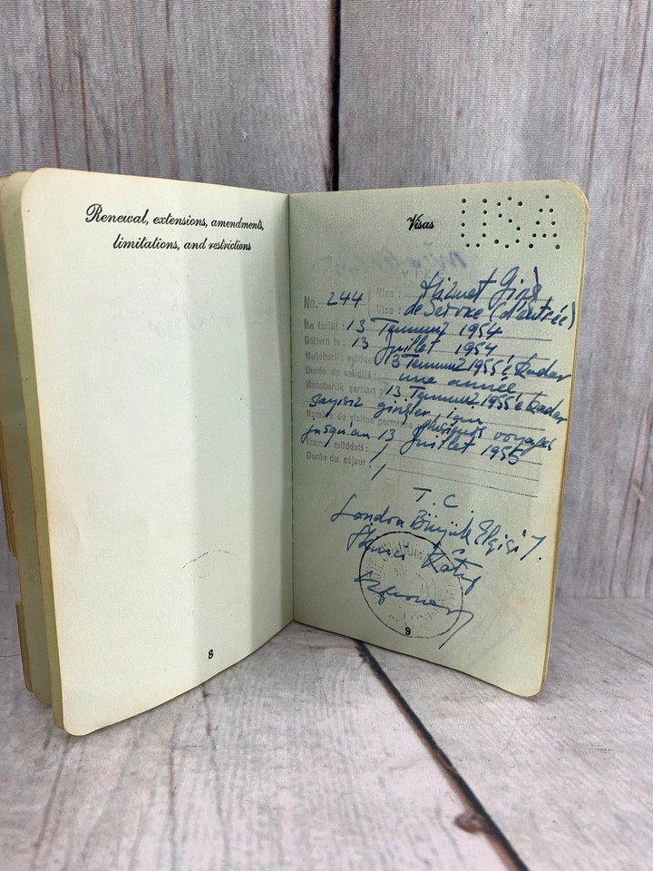 Vintage 1954 US Passport for Lt Colonel US Air Force Lots of Stamps | eBay
