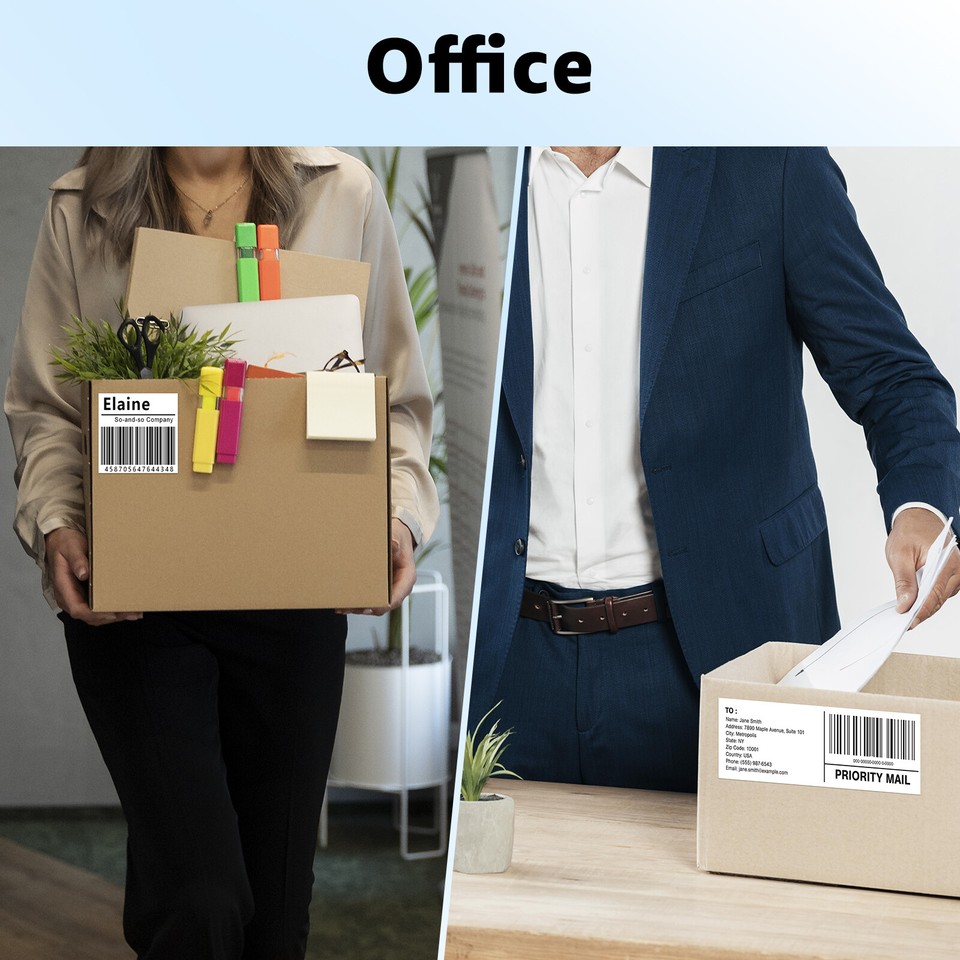 40Roll 2"x1" Thermal UPC Barcode Labels, Premium Adhesive&Perforated ...