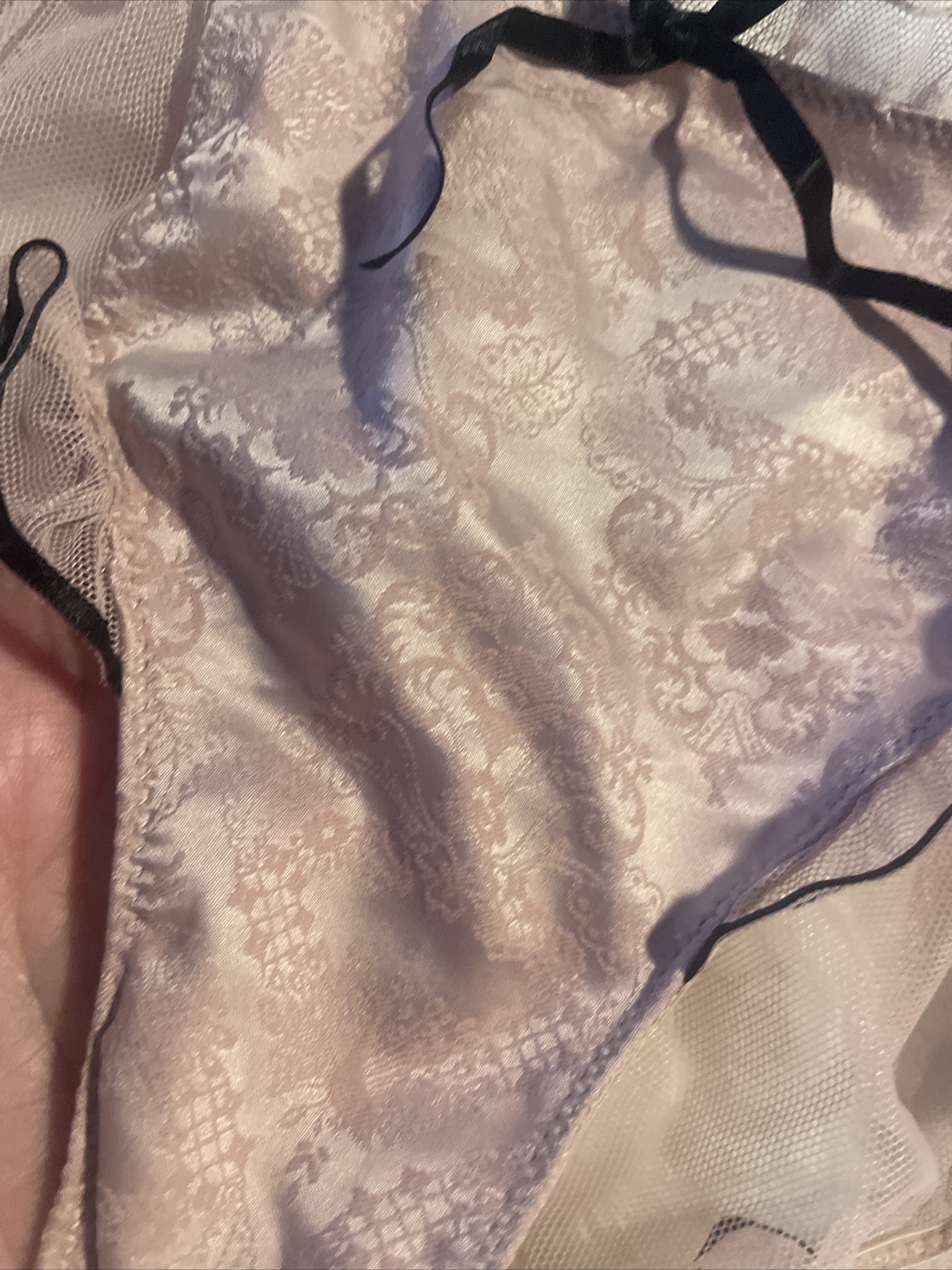 Vintage Victoria’s Secret Sheer Mesh See through Bow … - Gem