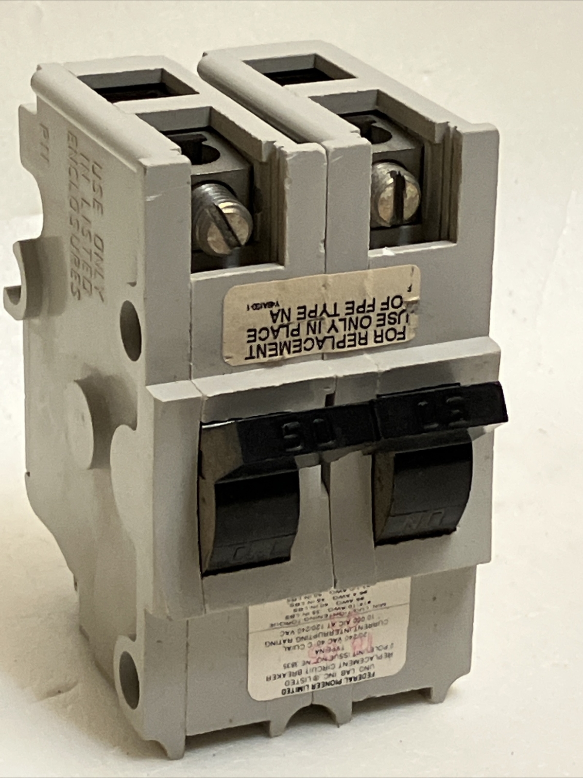 Federal Pacific 2 Pole 50amp Type NA Breaker NA250 for sale online | eBay