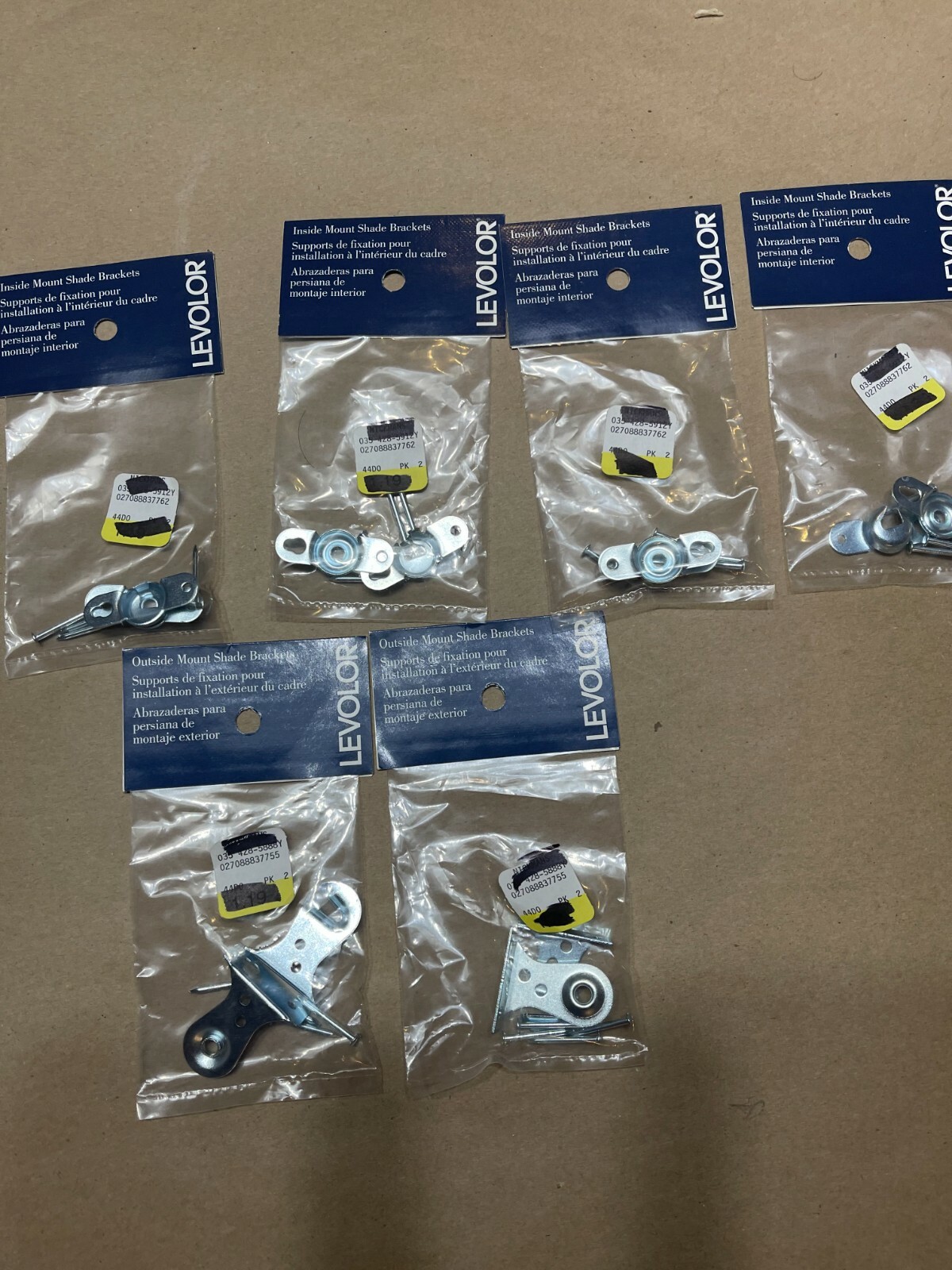 Lot Qty 8 packs LEVOLOR inside & outside mount shade bracket | eBay