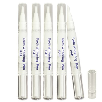 Teeth Whitening PAP Gel 5 Pens Pack, 18% - Tooth Bleaching Whitener Pen ...