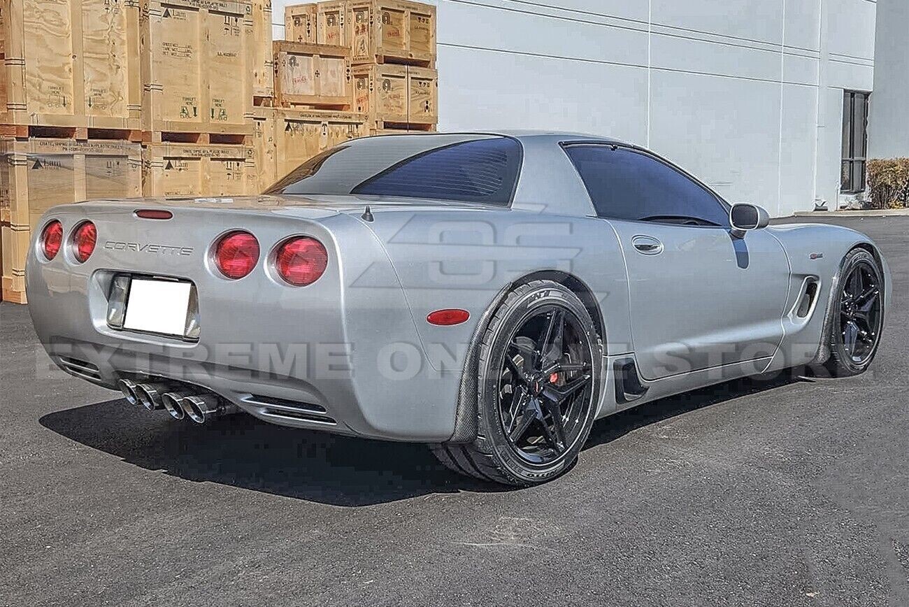 Rear Mud Flaps For 97-04 Corvette C5 CARBON FIBER Splash Guards GM XL ...