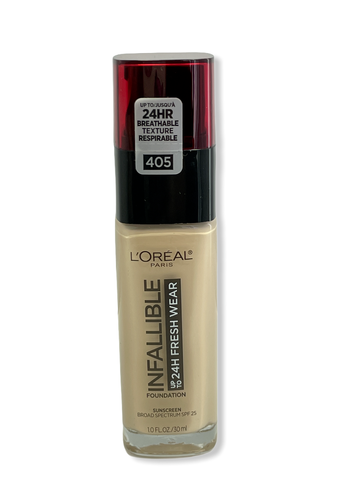 L'Oreal Infallible Foundation Up To 24H Fresh Wear SPF25 1.0fl.oz./30ml ...