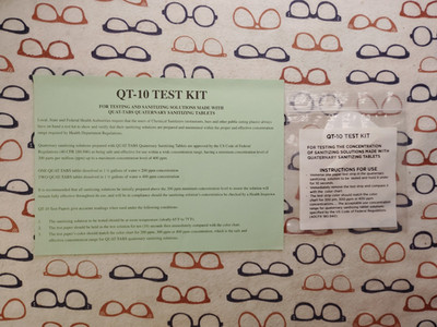Micro Essentials Hydrion QT-10 Quaternary Test Paper Kit 0-400 PPM - 15 ...