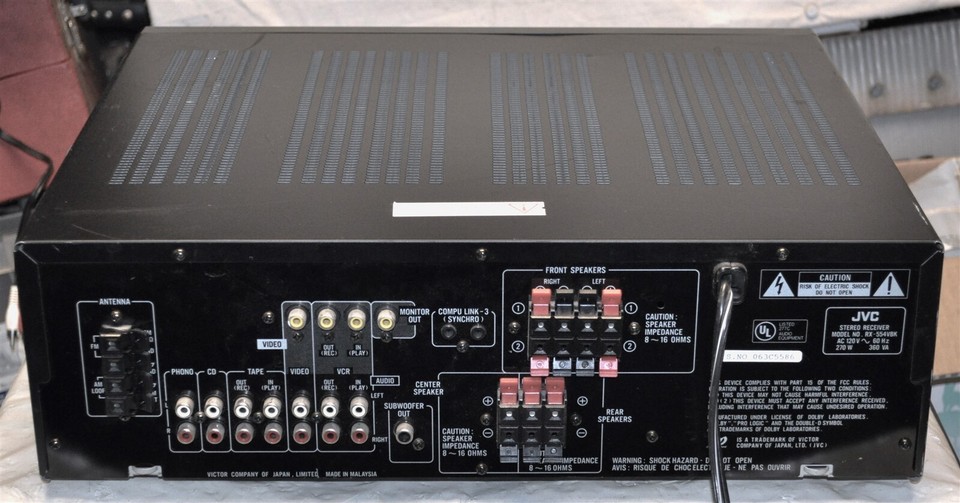 JVC MODEL RX 554V AUDIO VIDEO CONTROL RECEIVER GOOD CONDITION VINTAGE ...