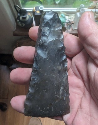 Neolithic Flint Danish Sharp Polished 5" Dark Brown Axe Head 6000 B.P ...