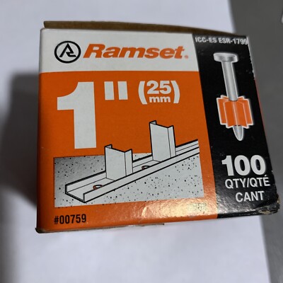 Ramset 759 Steel Round Head 0.3 Dia. x 1 L in. | eBay