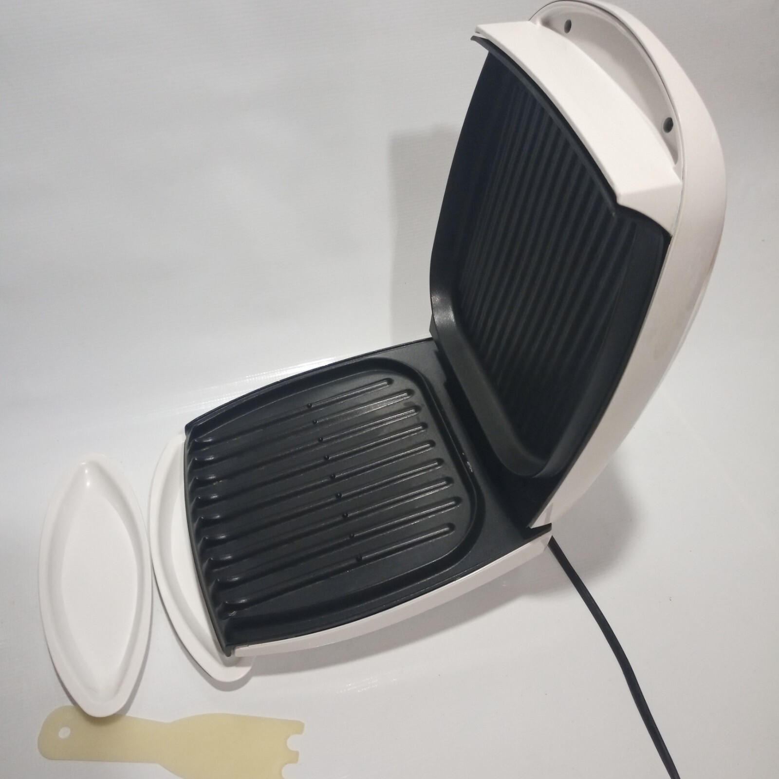 George Foreman Grill Lean Mean Fat Grilling Machine w Bun Warmer Model ...