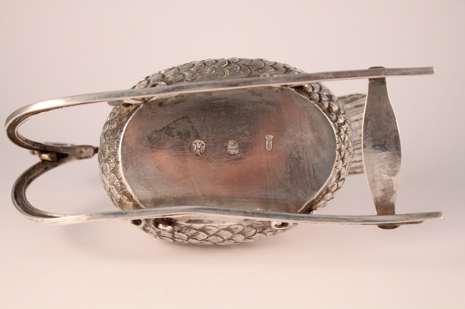 Vintage 835 Silver Swan on Sleigh Chased Open Salt 118 grams | eBay