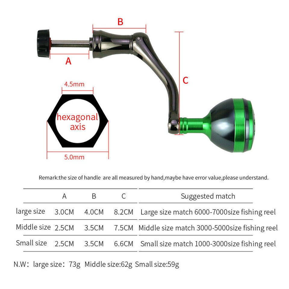 Fishing Reel Handle Replacement Spinning Reel Handle Grip Fishing Reel ...