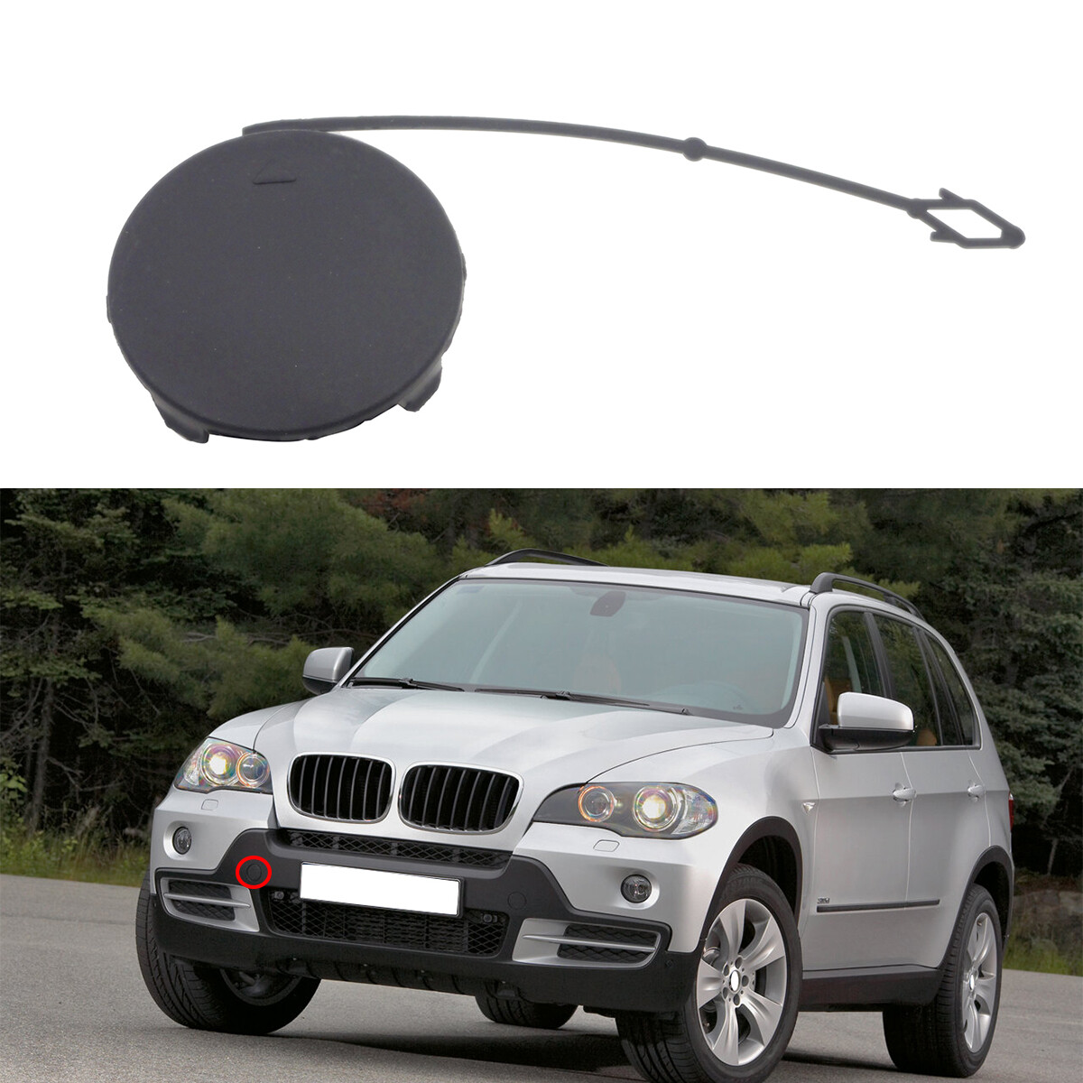 Right Front Bumper Tow Hook Eye Cap Cover 51117159590 For BMW X5 E70 ...