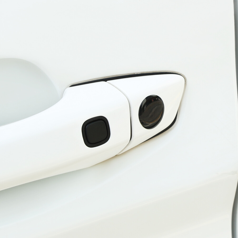 4x Glossy Black Car Lock Keyhole Sticker Decor Door Lock Protector ...