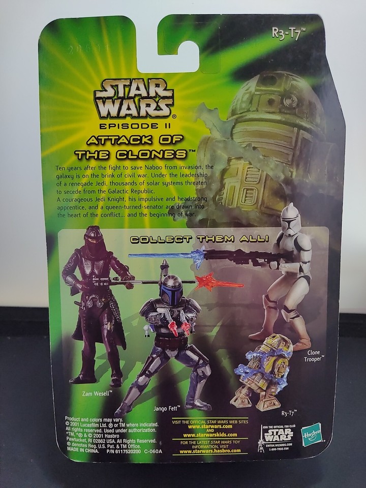 Star Wars Attack of The Clones (2001) Sneak Preview R3-T7 Action Figure 76930846797| eBay