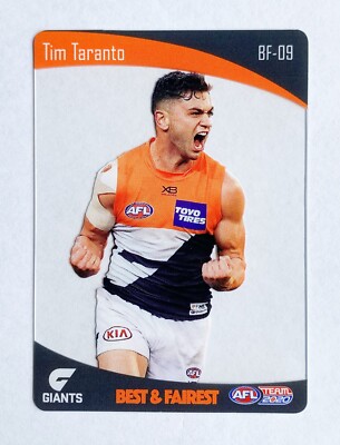 2020 AFL Teamcoach Tim Taranto Best & Fairest card #BF-09 Greater ...