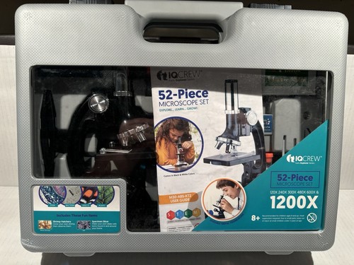 IQ Crew 52 Piece Microscope Set Early Explorer Series 5 Prepared Slides Etc 753923248454 | eBay