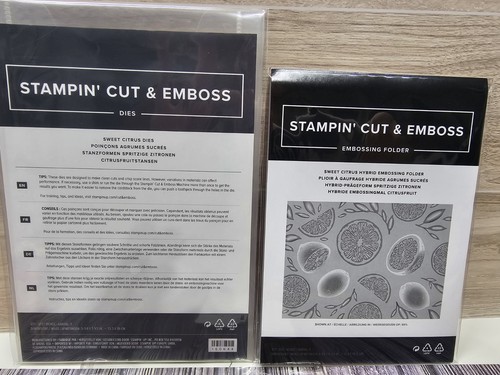 Stampin' UP! SWEET CITRUS Stamp Set/Hybrid Embossing Folder/Dies lemon ...
