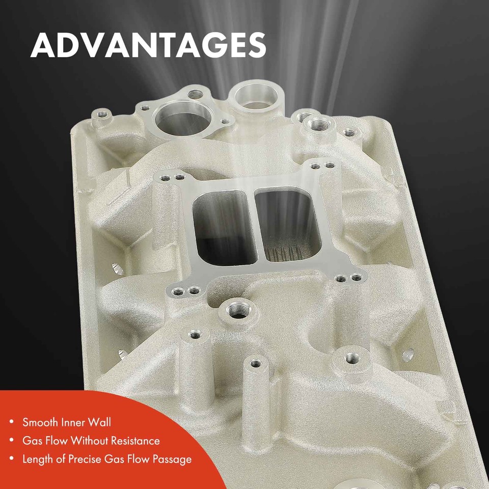 Aluminum Dual Plane 4 Barrel Intake Manifold for AMC V8 GAS 304 390 360 ...