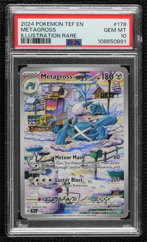 Metagross Illustration Rare Pokemon SV05: Temporal Forces PSA 10 GEM MT ...