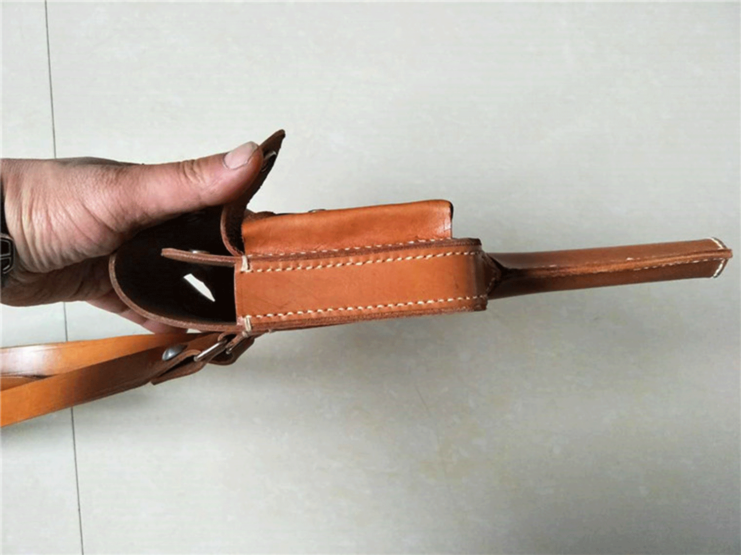 WWII Military German Mauser KMT C96 Broomhandle Leather Holster With ...