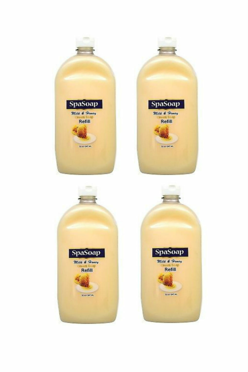 NEW Spa Soap Milk & Honey cream Hand Soap, REFILL Bottle 32 Oz ( 946 ml ...