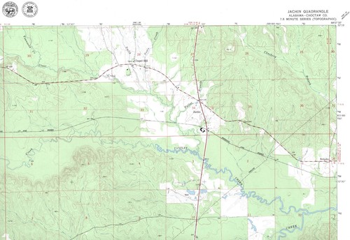 Jachin Quadrangle Alabama 1978 USGS Topo Map 7.5 Minute Topographic | eBay