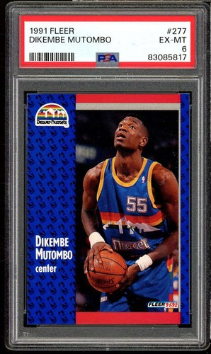 Dikembe Mutombo Rookie Card 1991-92 Fleer #277 PSA 6 | eBay