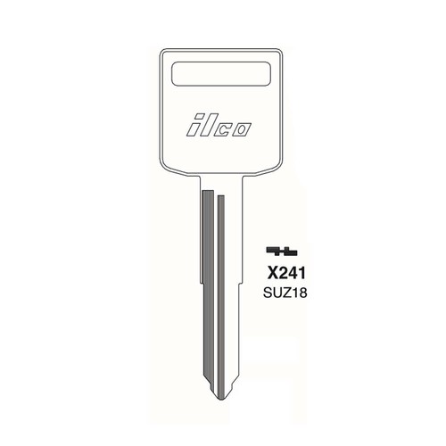ILCO Uncut Key Blank Fits for Suzuki - SUZ18 - X241 - SUZU-12D (10 Pack ...